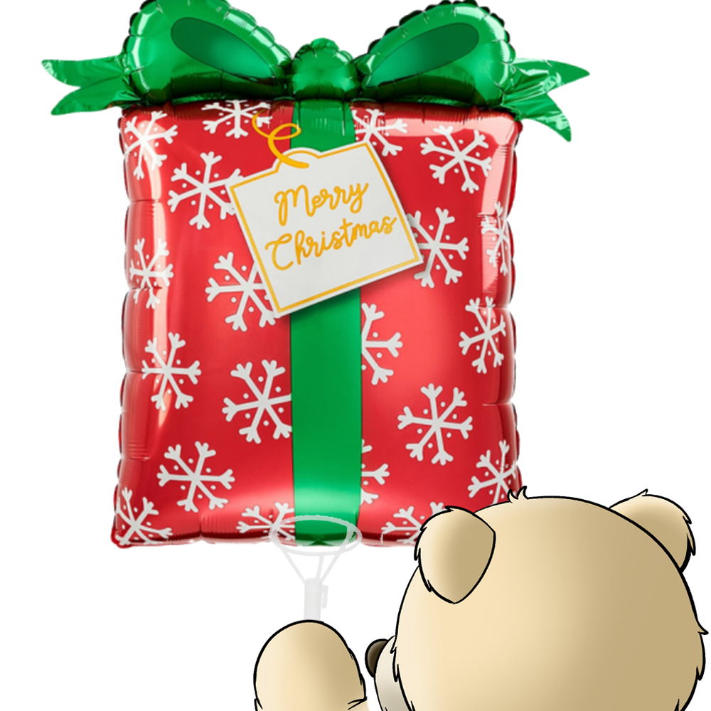 Merry Christmas Balloon - Boo Bear