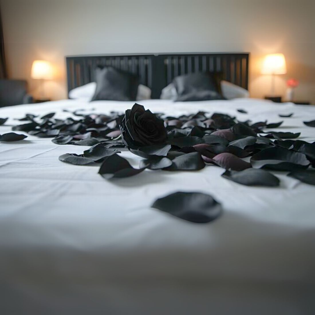 400 Black Rose Petals | Real Fresh | $23.99 | Boo Bear Factory (Flower