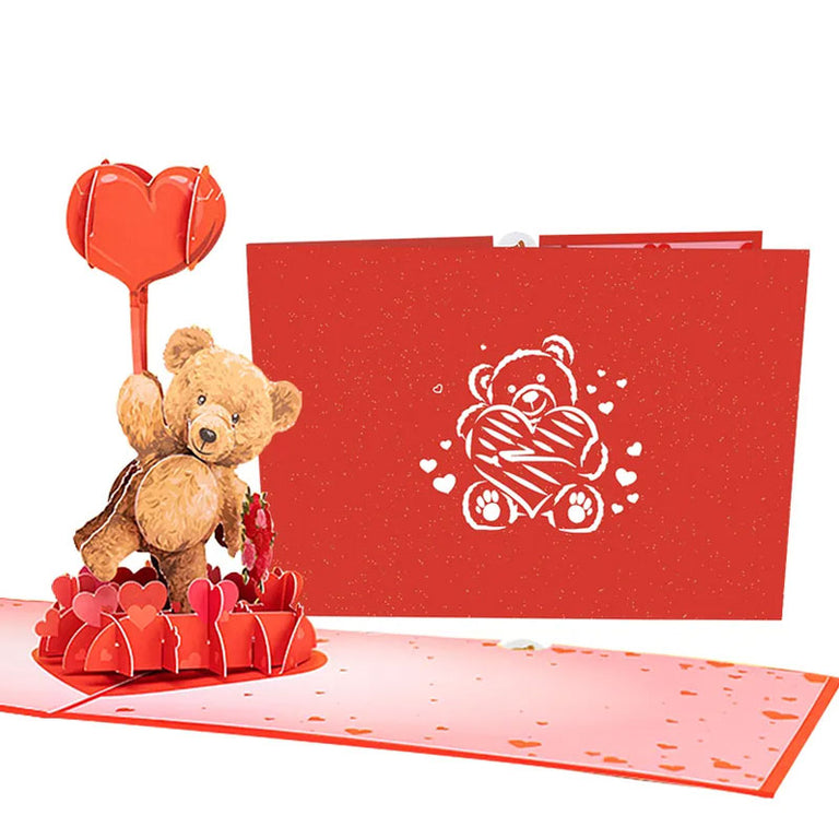 Pop Up Card Teddy Bear Heart - Just at $15.99 - Boo Bear Factory